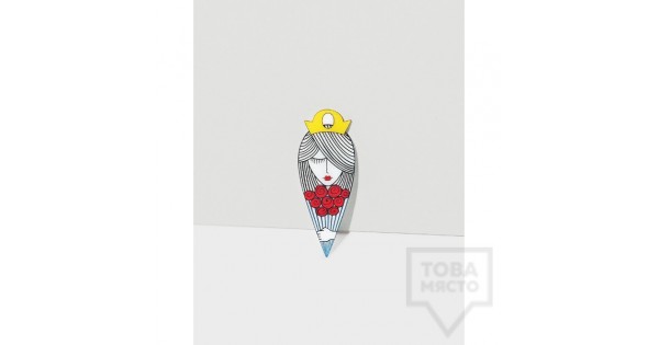 Брошка Mihha - Girl with roses на цена ★12.00лв.★ - Товамясто.com